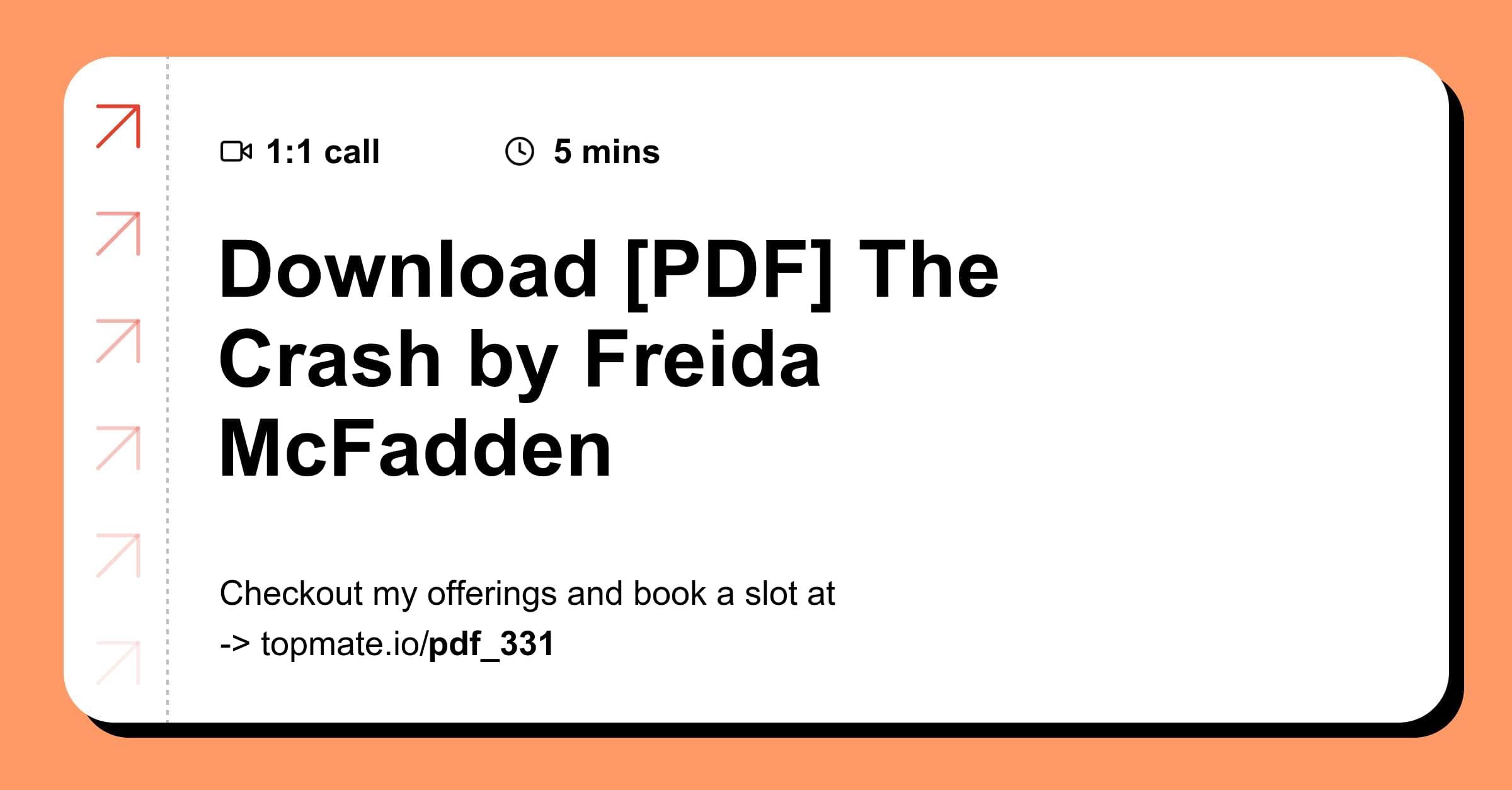 Download [PDF] The Crash by Freida McFadden with PDF & EPUB